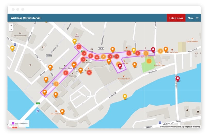 Collecting community input on the design of Wick High Street